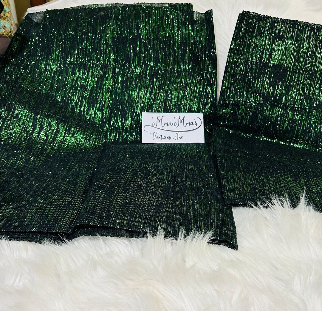 Green Aso Oke Set: Bridal Headtie, Shoulder Wrap & Fila Strip - Etsy