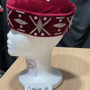 Beaded Velvet Igbo Ozo Cap: Nigerian Mens Hat - Etsy