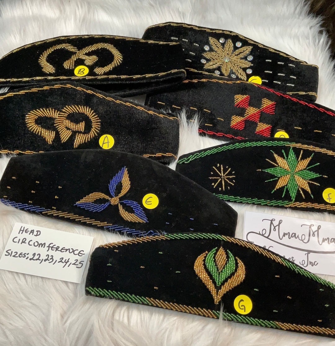 Beaded Velvet Efik/ibibio/calabar Hat: Nigerian Chieftaincy Cultural ...
