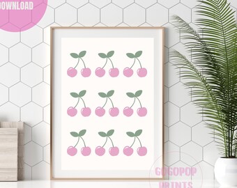 Cherries Cherry Fruit Art / Digital Print / Printable Poster - Etsy