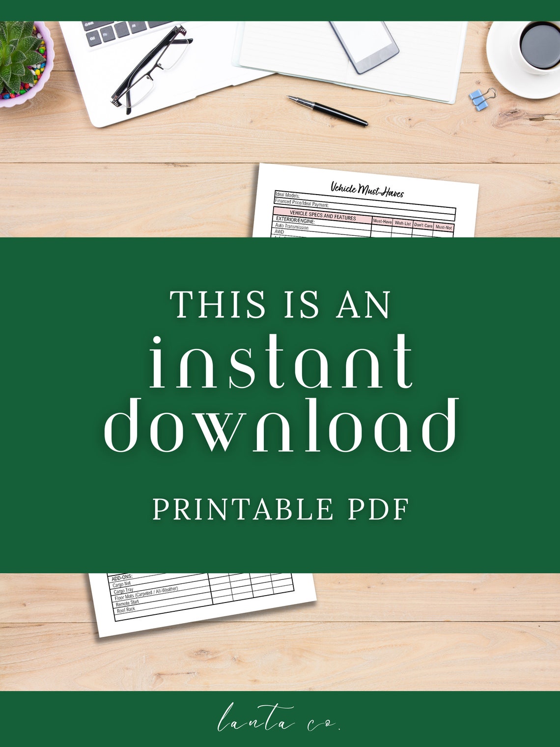 Printable Vehicle Must Haves Checklist Car Buying Guide Automotive ...