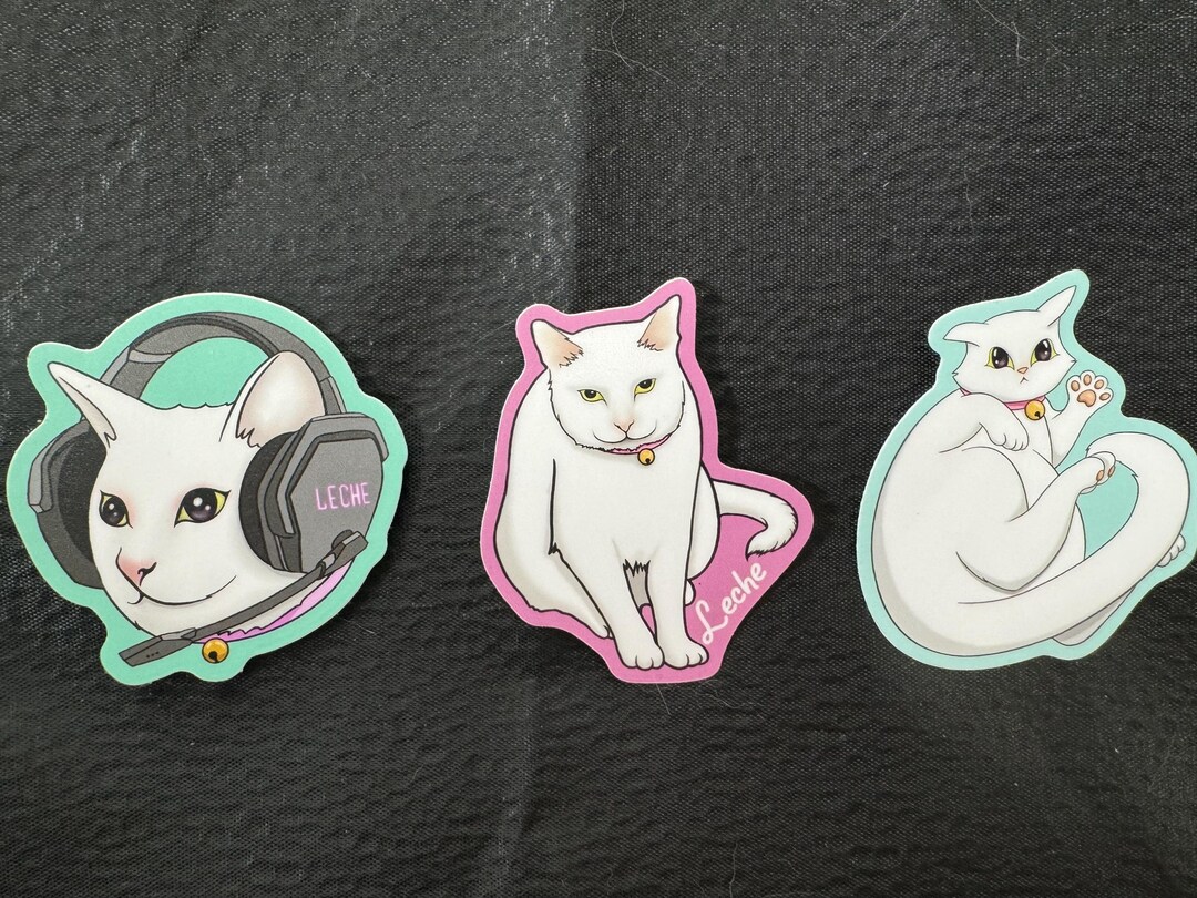 Leche the Cat Sticker Pack - Etsy