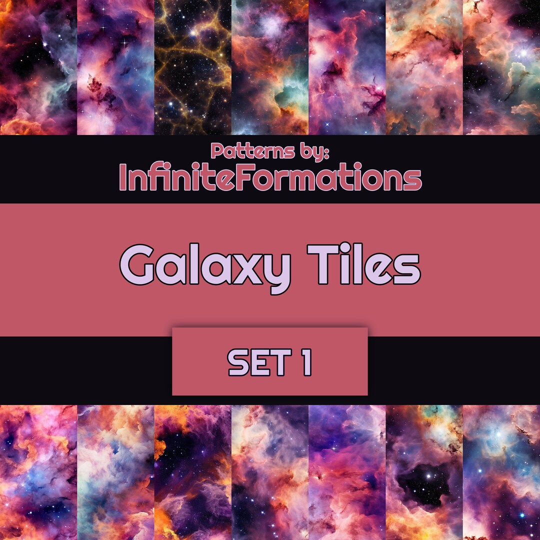 Infinite Galaxies Set 1 14 Bundle Pack Tile Patterns Instant Download ...