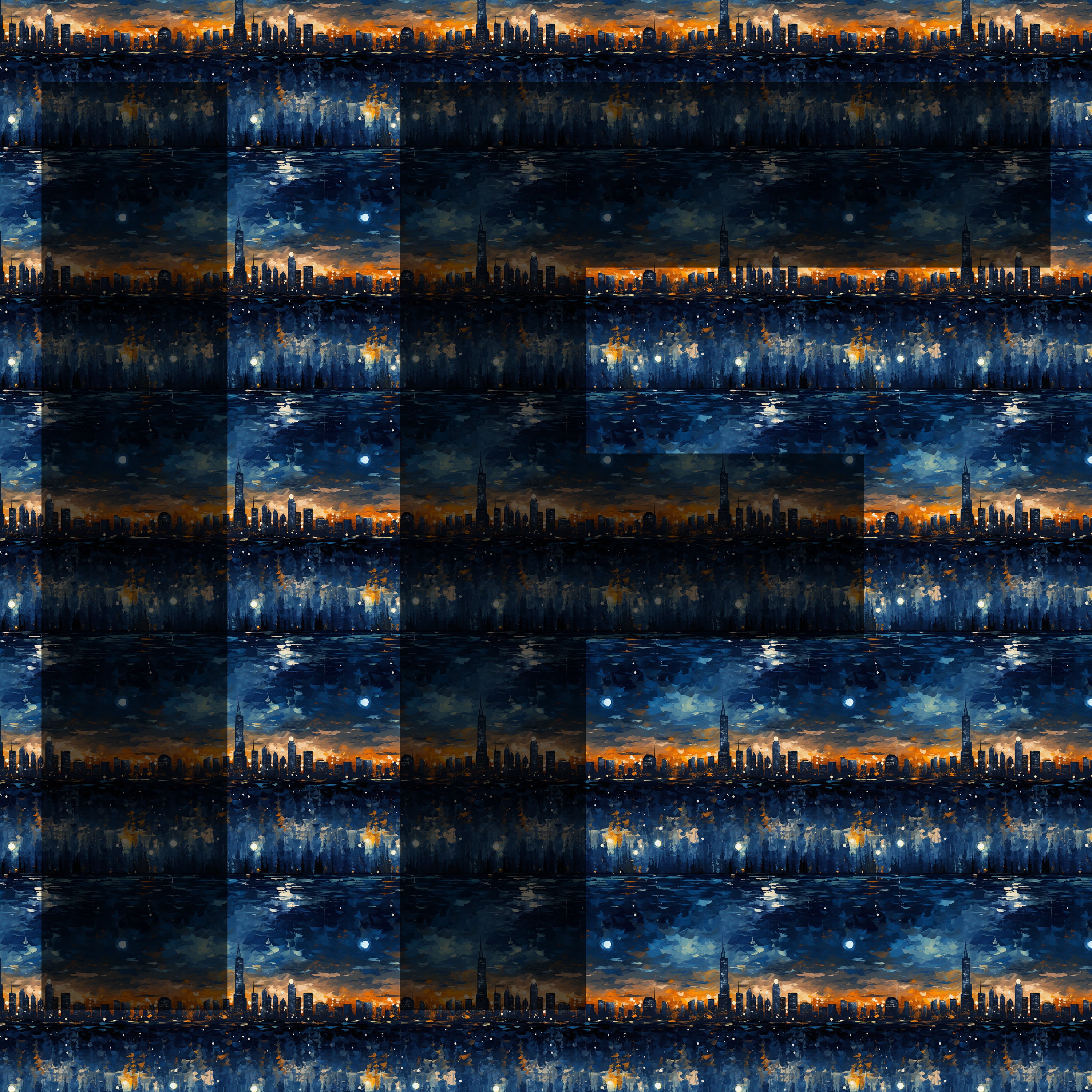 Dreamy Skyline Tiles Set 1 14 Bundle Pack Tile Patterns Instant ...