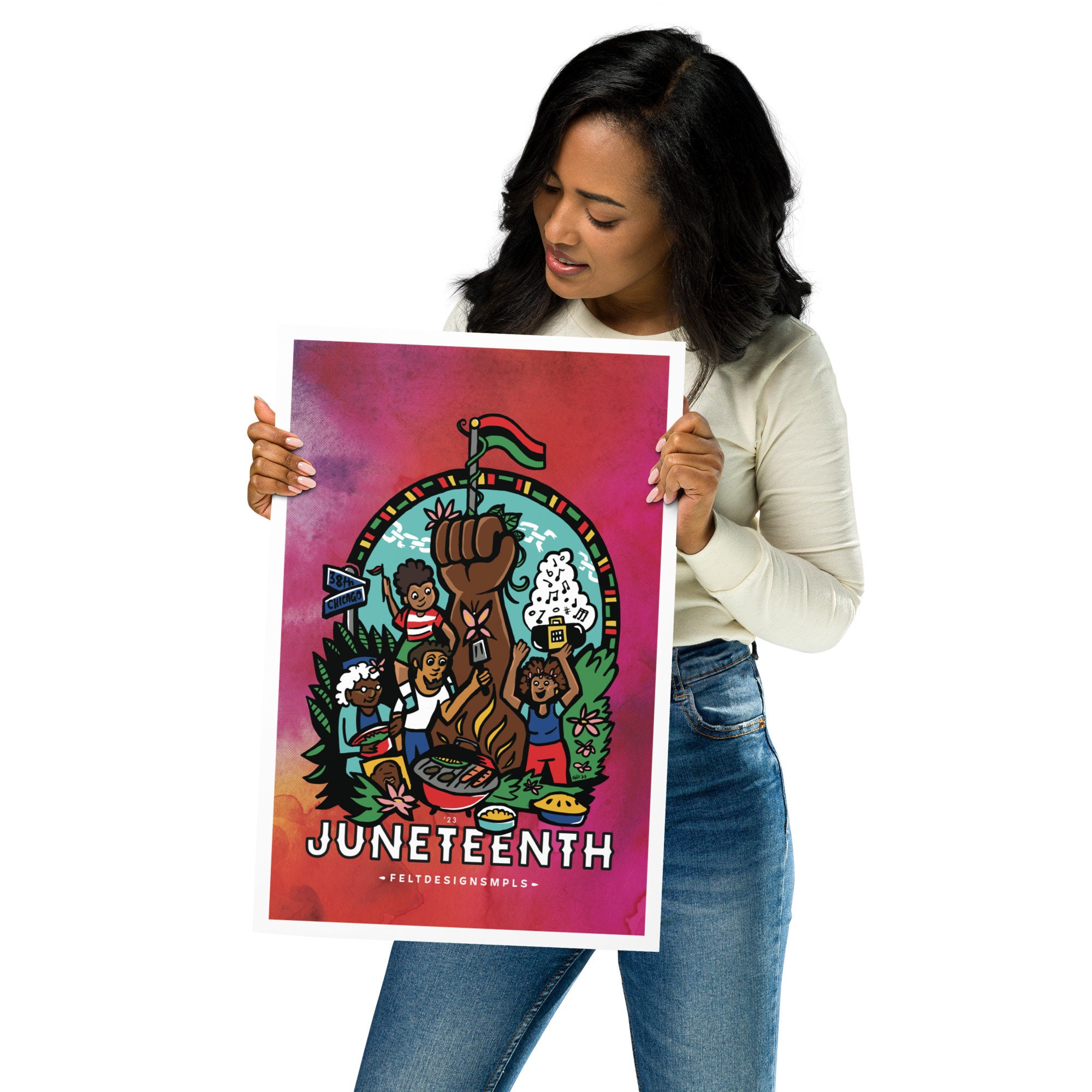 Juneteenth '23 Cookout Poster Print - Etsy