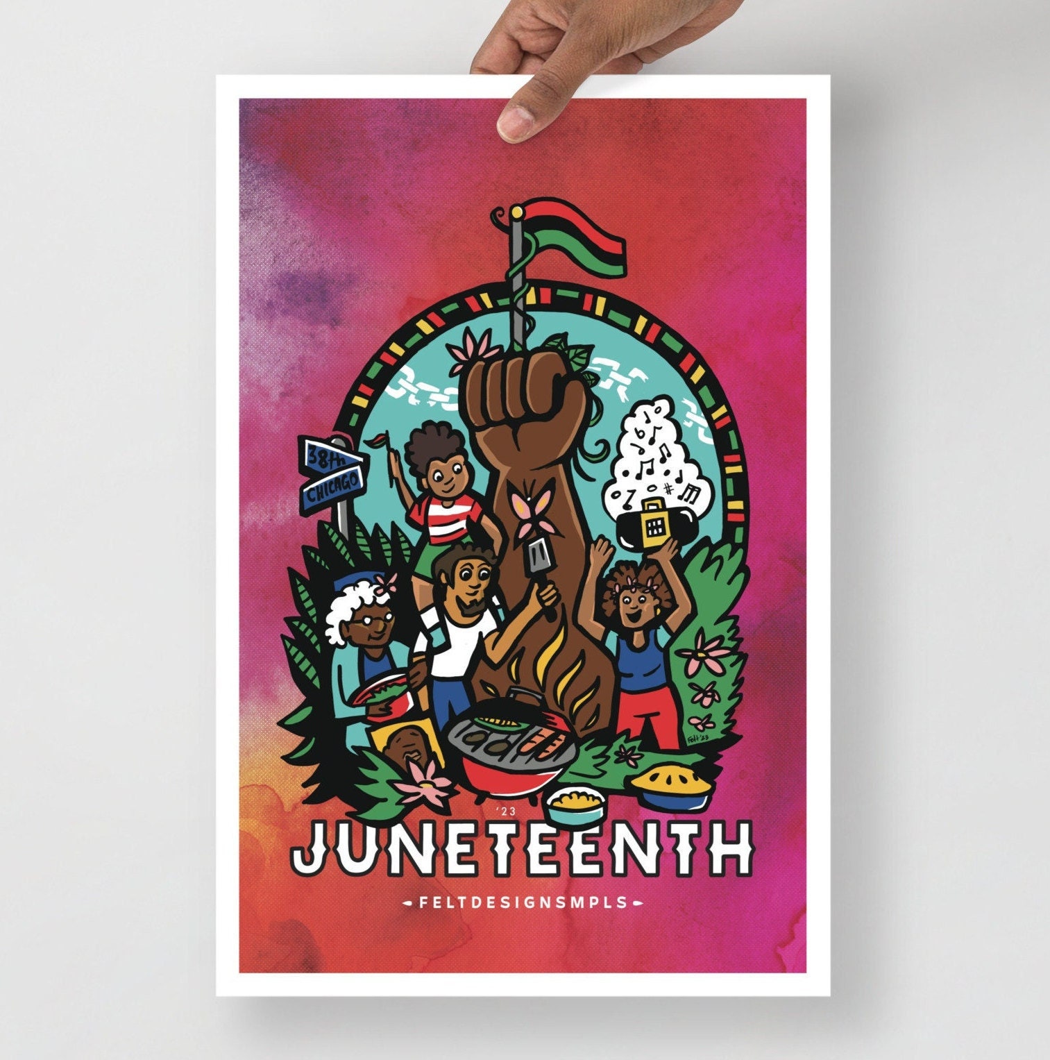Juneteenth '23 Cookout Poster Print - Etsy