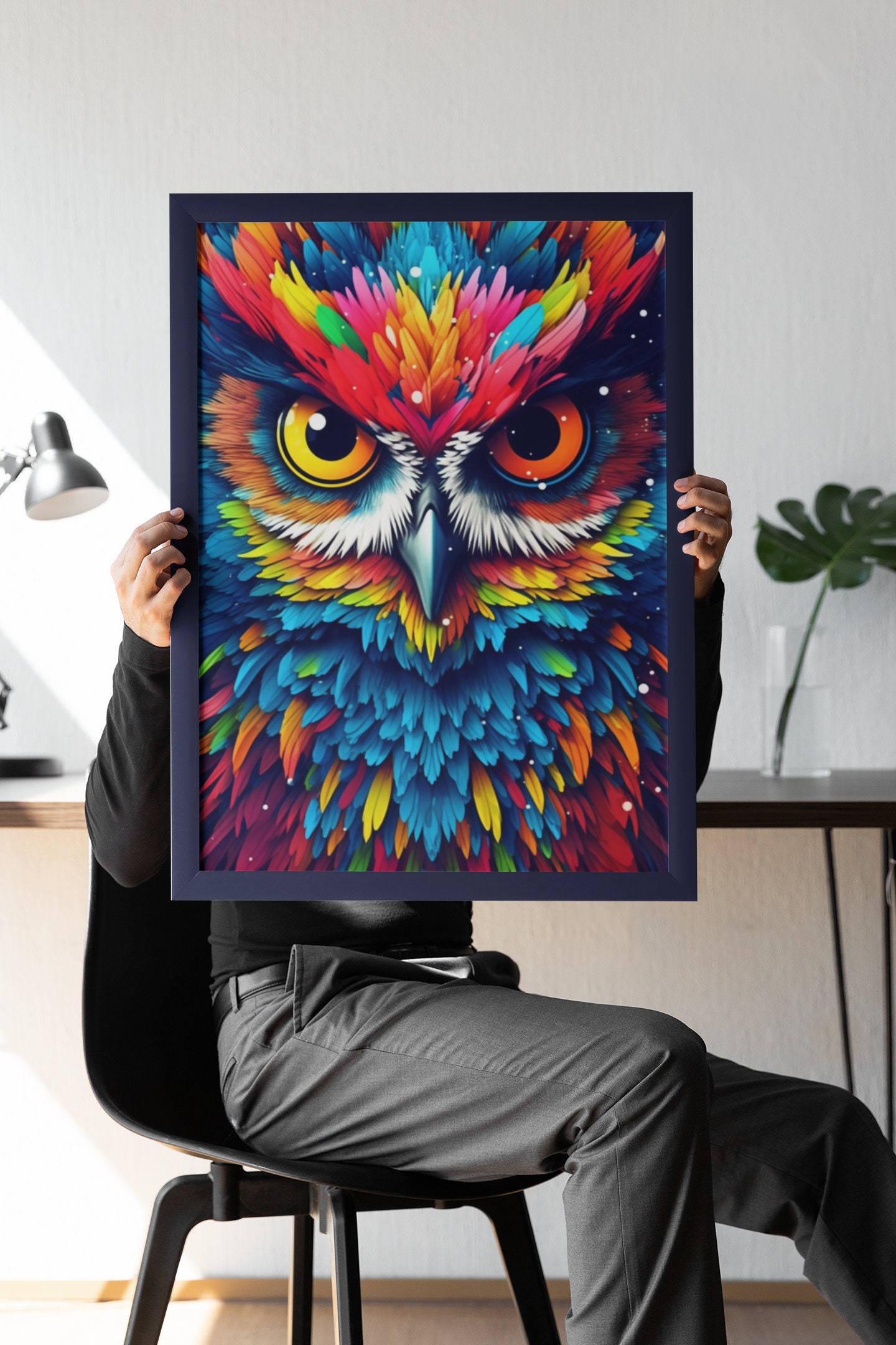 Canvas or Poster OWLISH SHENANIGAN - Various Sizes (S - XXL), With or ...