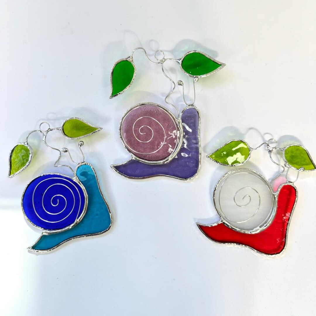 Stained Glass Snail Suncatcher, Window Decoration - Etsy