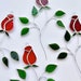 Red Rose Suncatcher, Stained Glass Rose Sun Catcher, Handmade ...