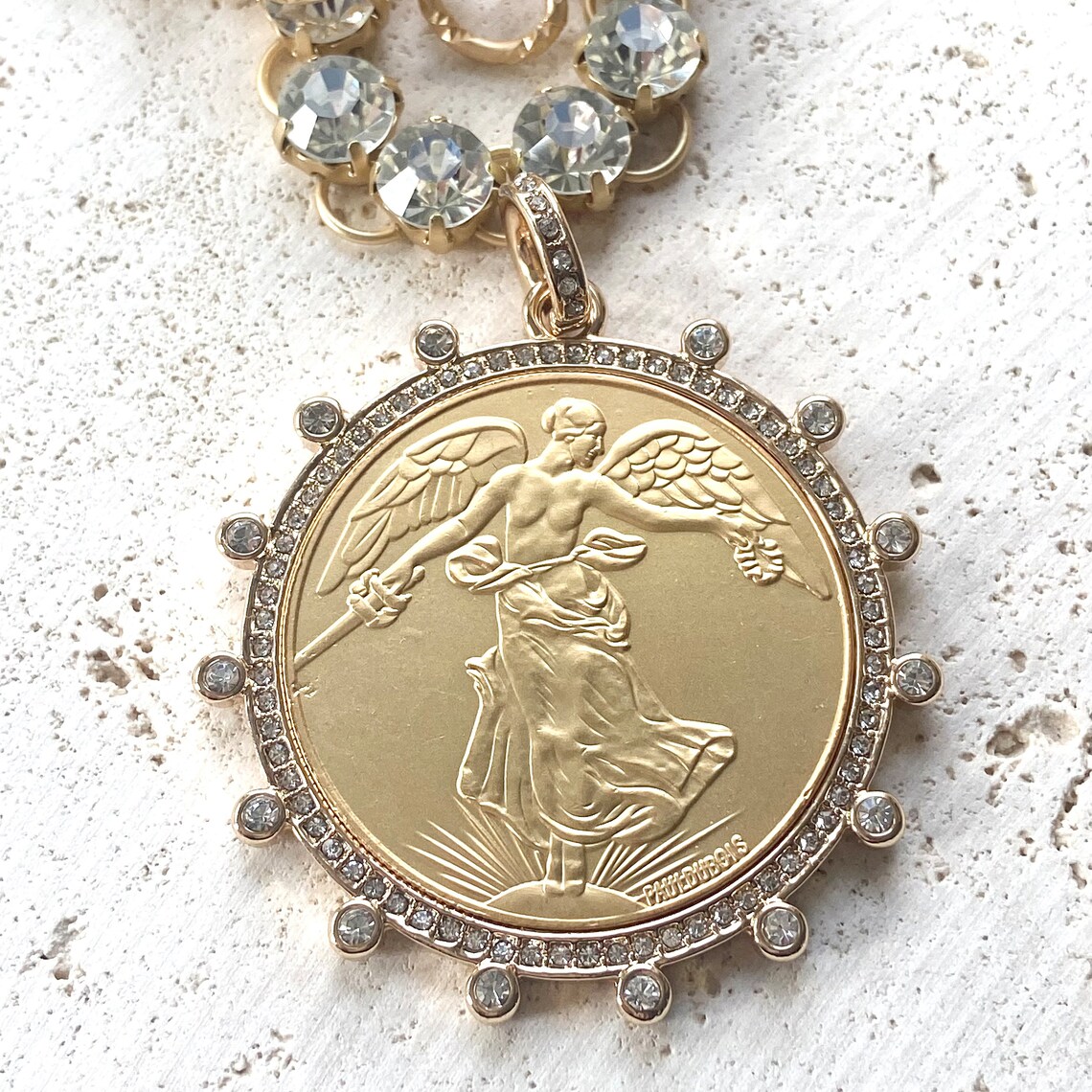 Angel French Coin Necklace - Etsy