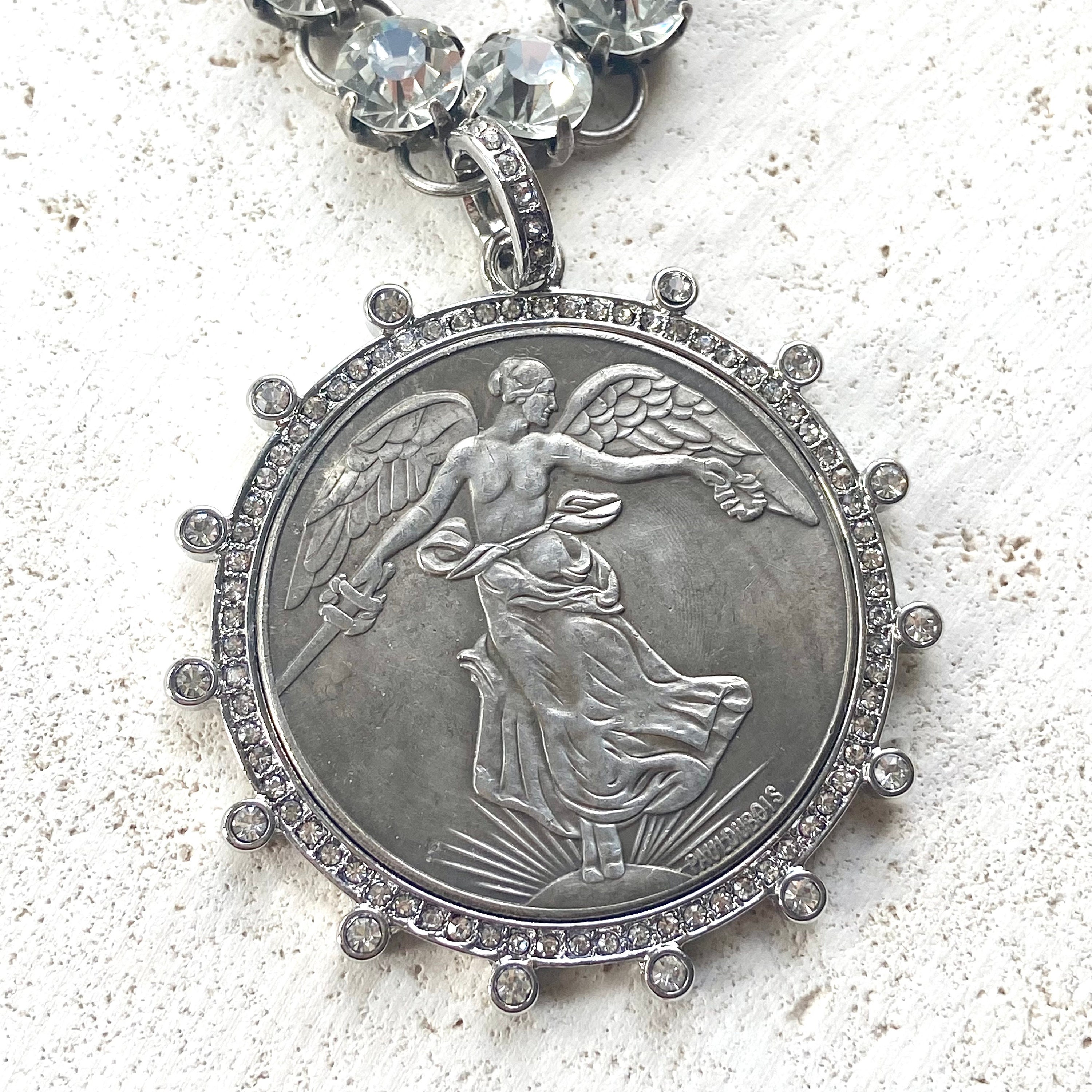 Angel French Coin Necklace - Etsy