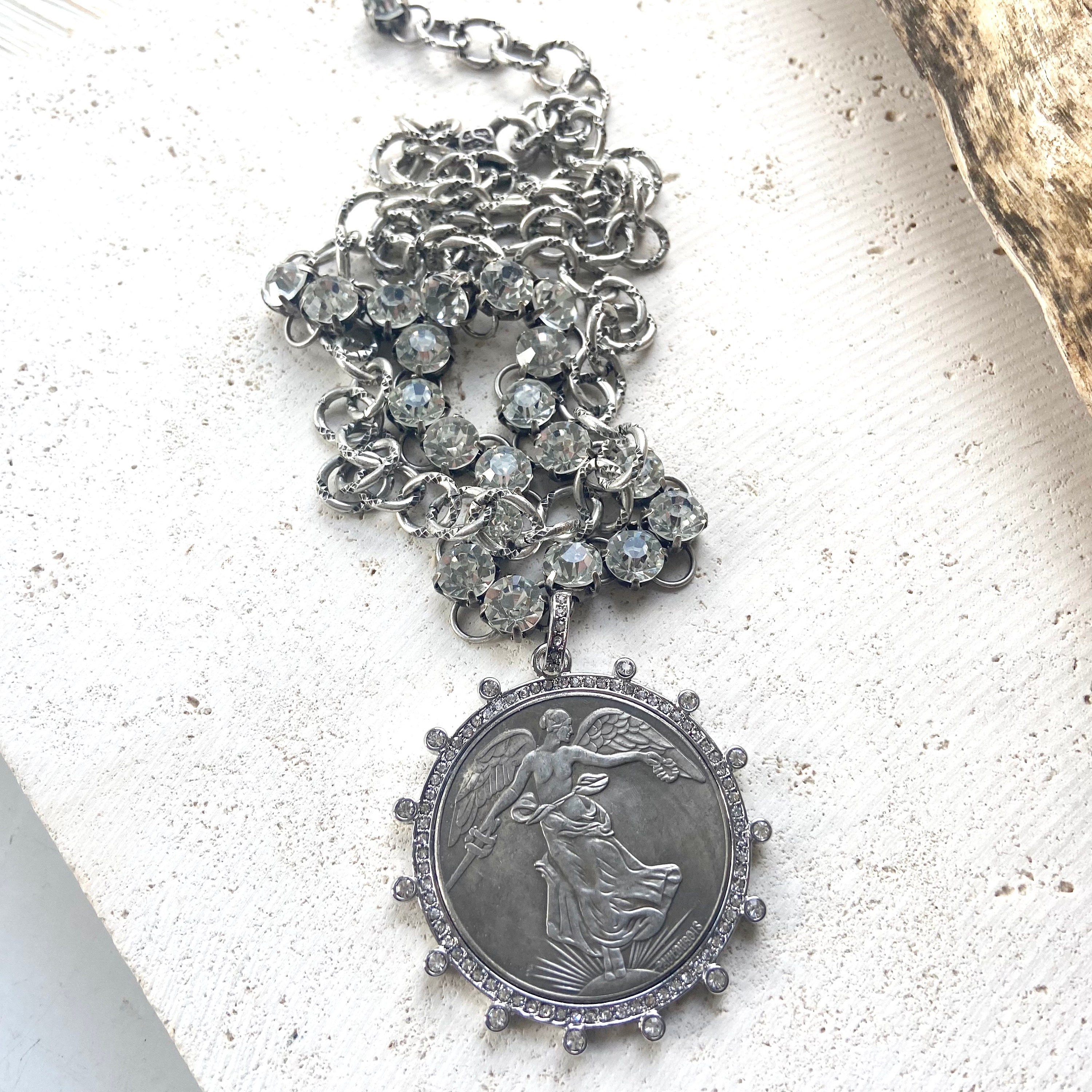 Angel French Coin Necklace - Etsy