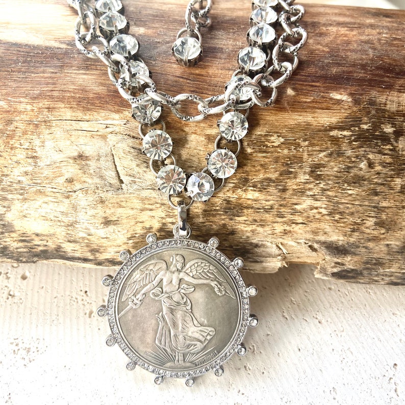 Angel French Coin Necklace - Etsy