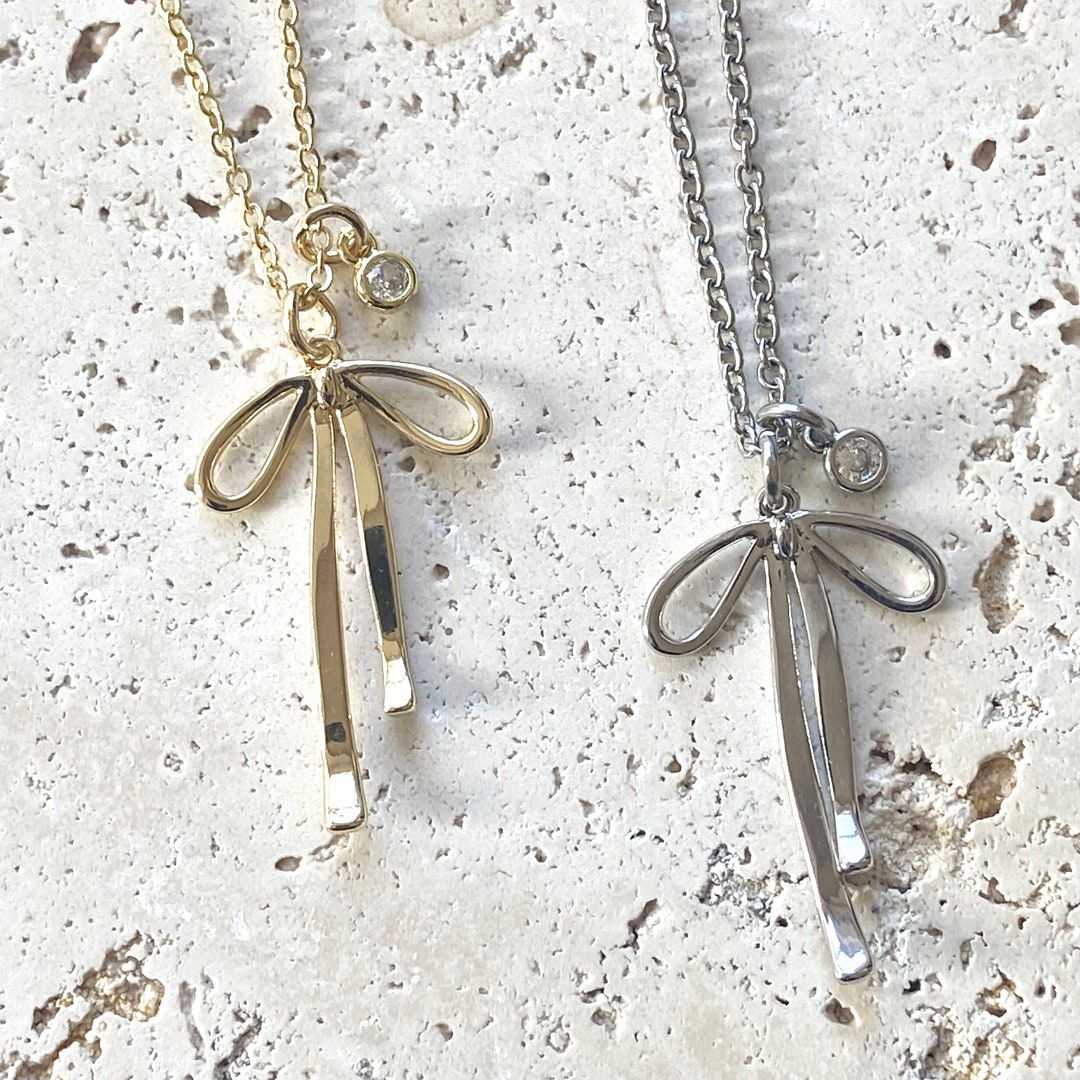 Bow Necklace - Etsy