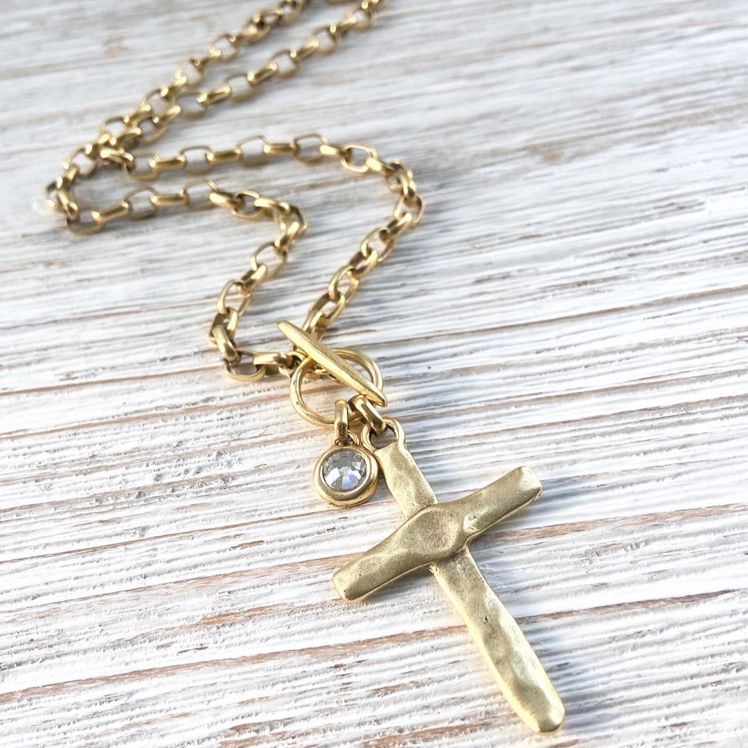 Statement Hand Casted Cross Necklace - Etsy
