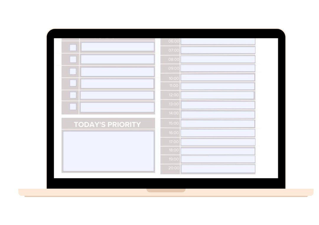 Digital Daily Planner Reusable Planner for PC or Laptop - Etsy