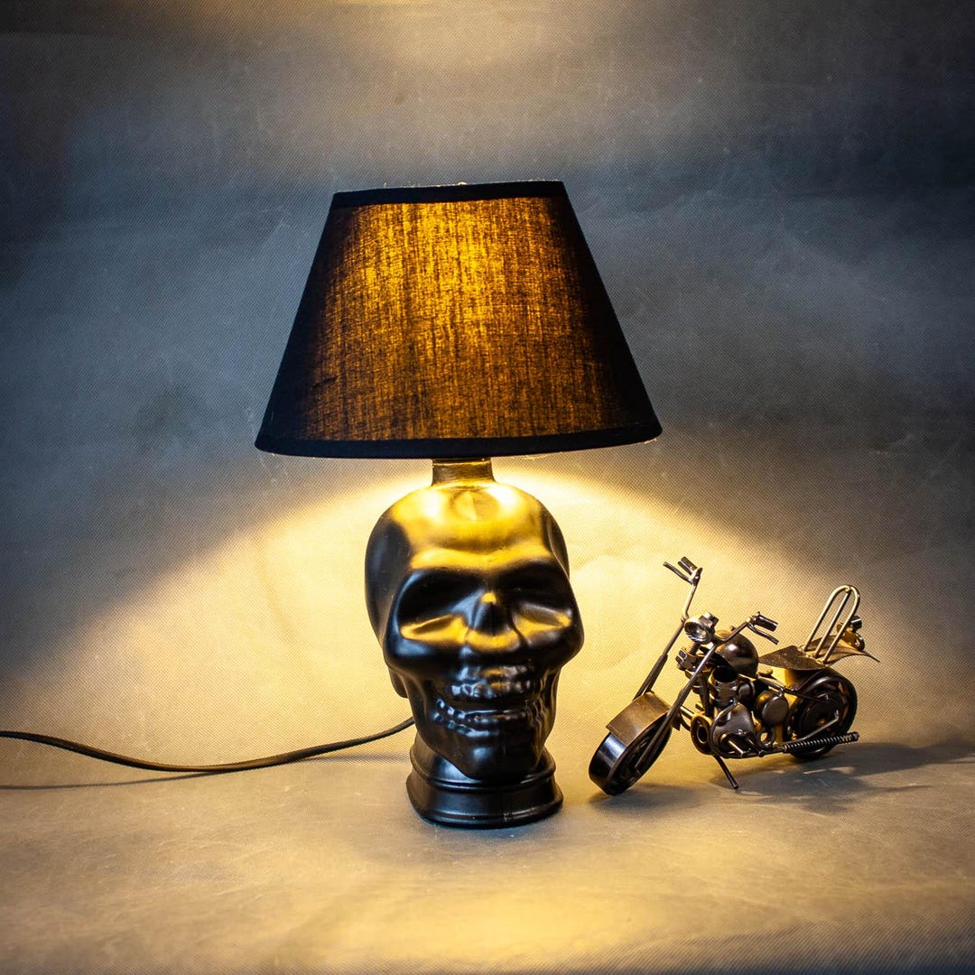 Artistic Skull Desk Lamp - Funky Home Office Decor - Etsy