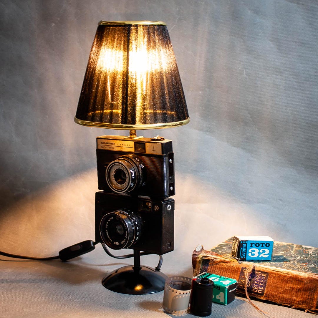Handmade Desk Light Crafted From Smena Film Cameras - Etsy