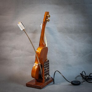 Unique Table Lamp Crafted From Restored Children's Guitar - Rustic Home ...
