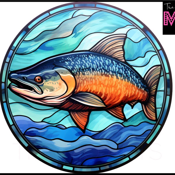 Salmon Art - Etsy