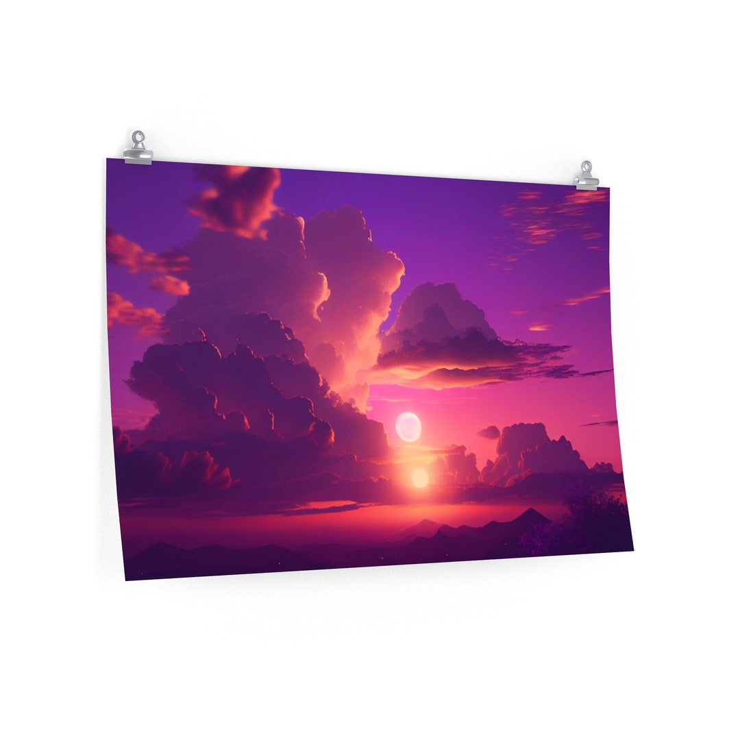 Anime Wall Art, Nature Scene - Horizontal Poster - Etsy