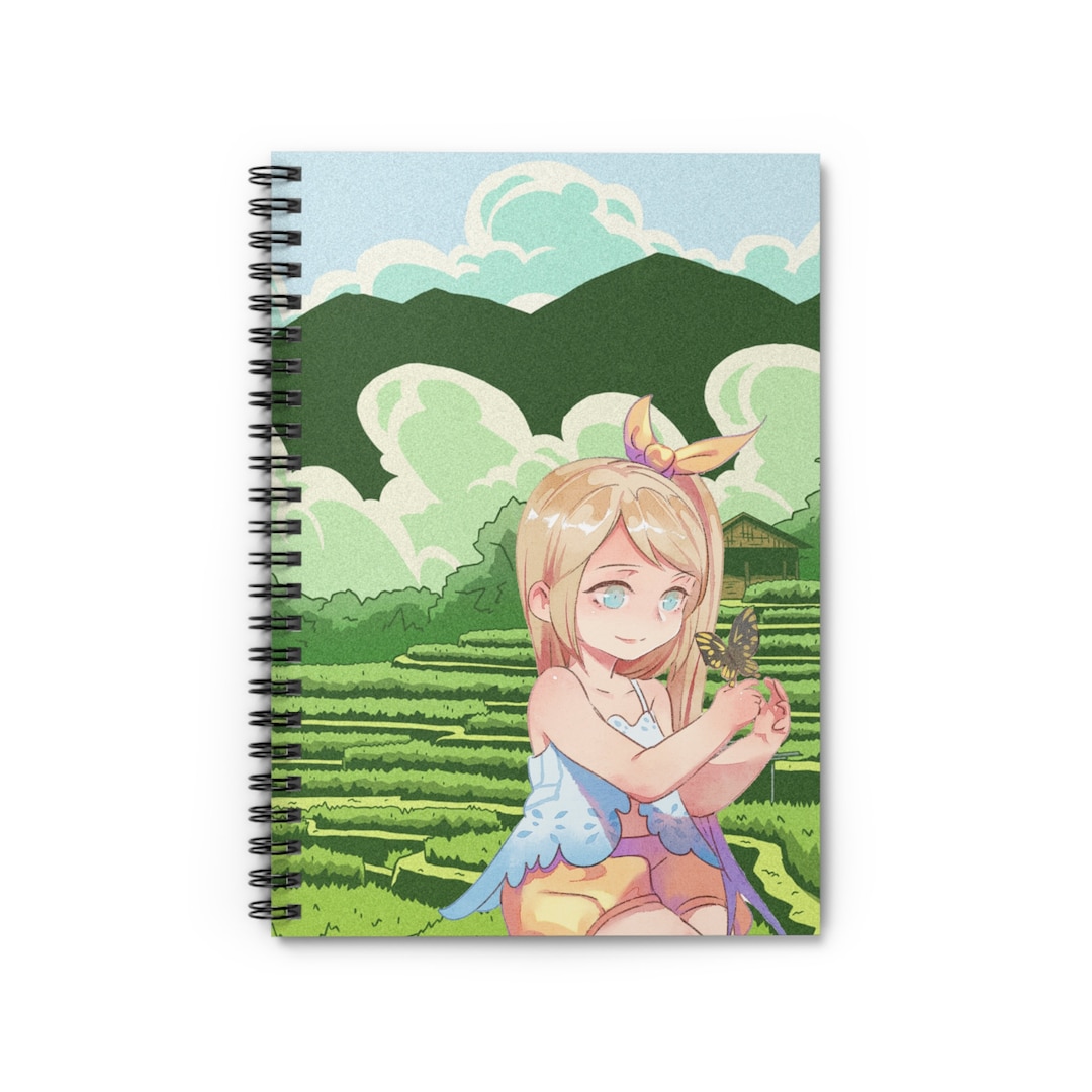 Cute, Anime, Girl, Journal, Spiral Notebook - Ruled Lin - Etsy