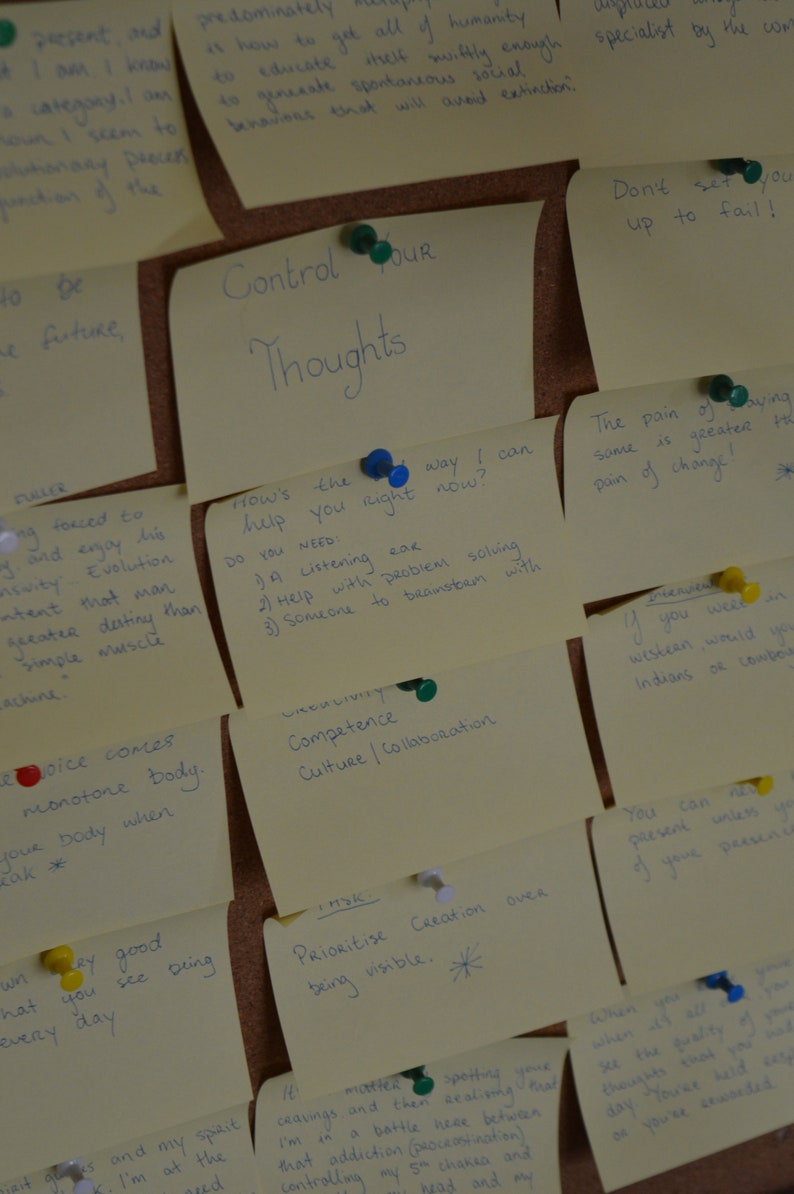 100 Motivational Post It Notes/flash Cards - Handwritten - Reminding ...