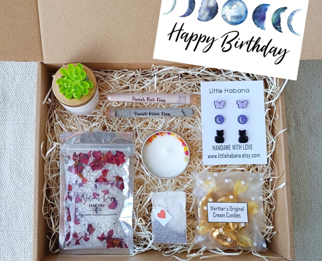 Birthday Gift Box, Moon Phase Spa Box, Happy Birthday Box, Self Care Package, Gift for Best ...