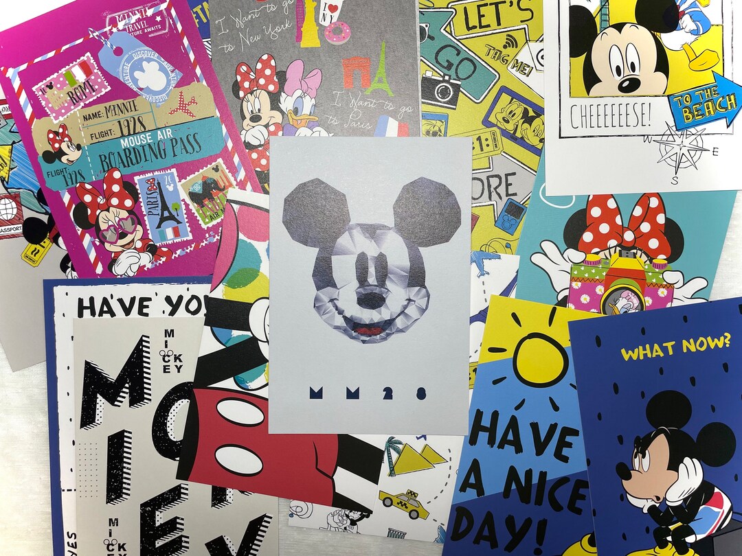Mickey Mouse and Friends Postcards | Disney Postcards | One Postcard - Etsy