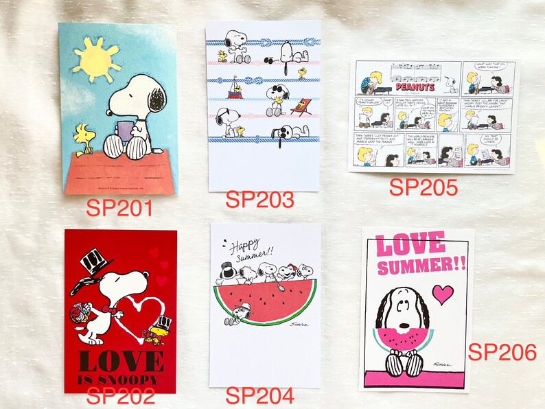 Peanuts Snoopy Postcard Japan | One Postcard - Etsy