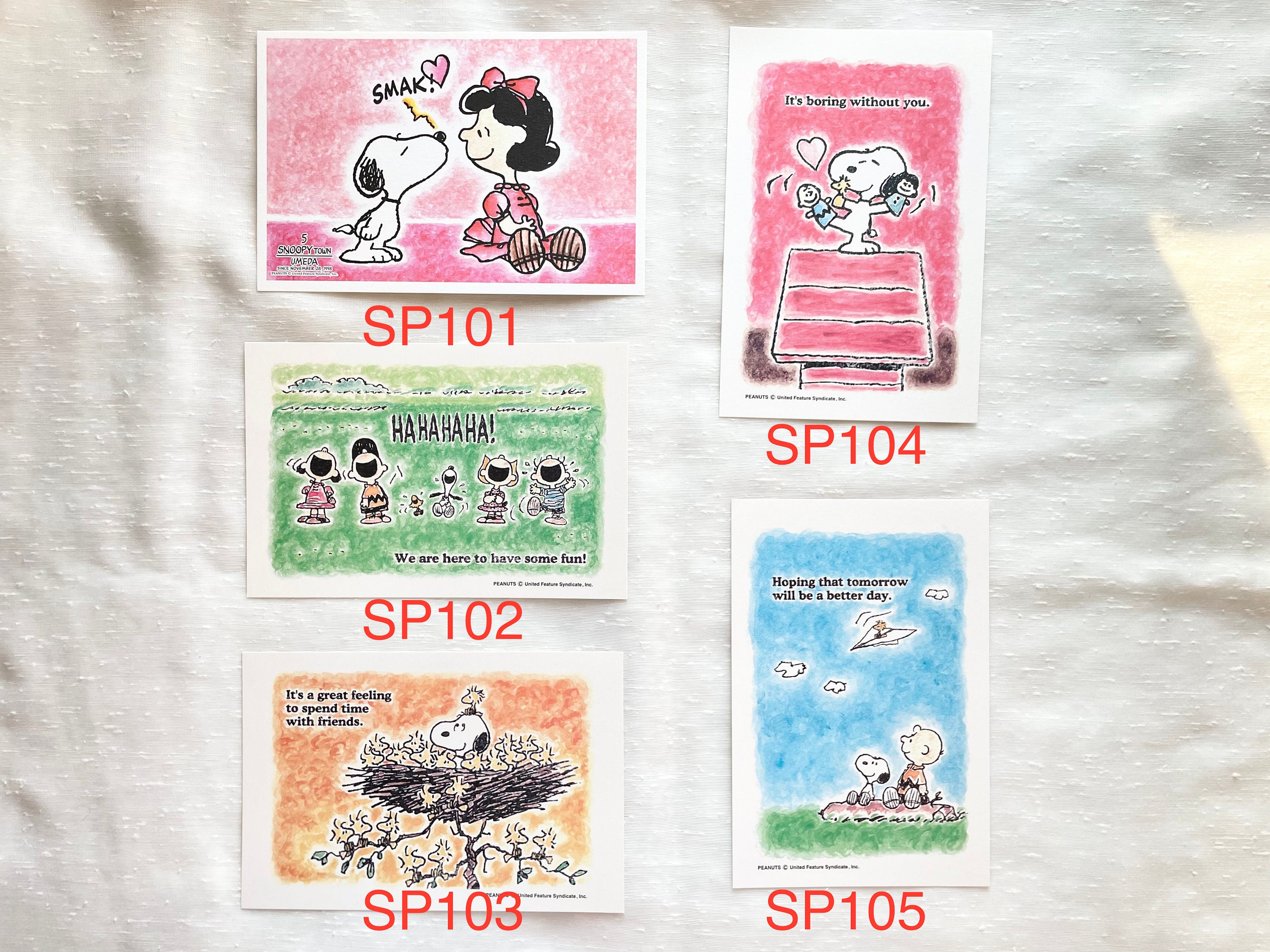 Peanuts Snoopy Postcard Japan | One Postcard - Etsy