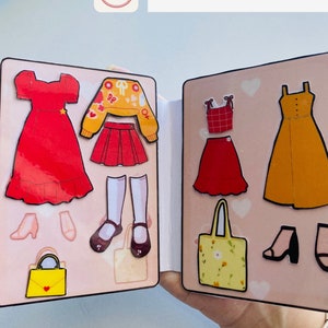 Printable Paper Doll, Dress up Activity, Toddler Busy Book, Busy Book ...