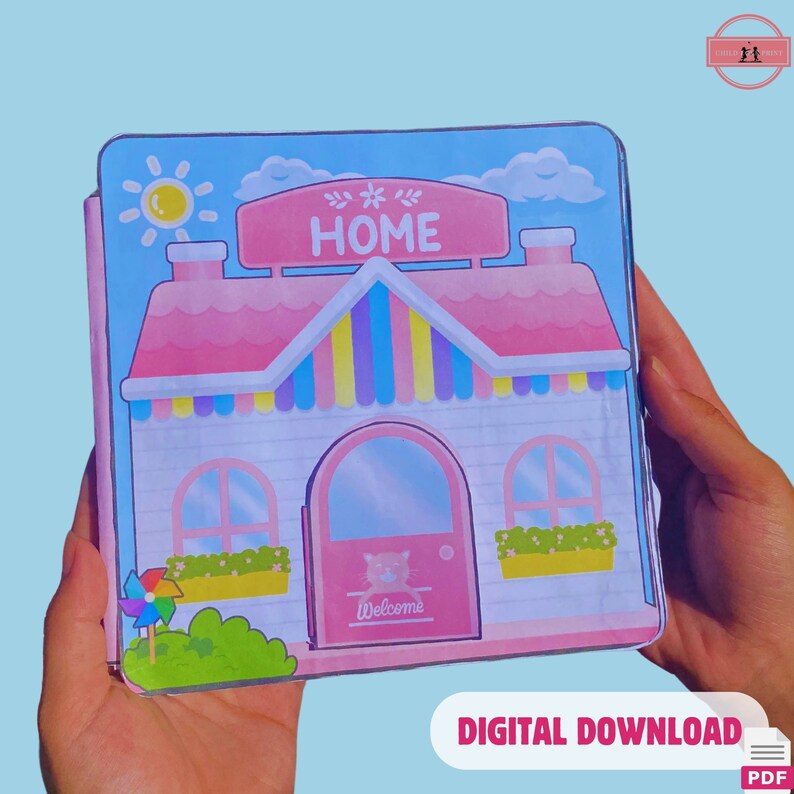 Doll House Printable, Paper Doll House, Busy Book Printable, Diy ...