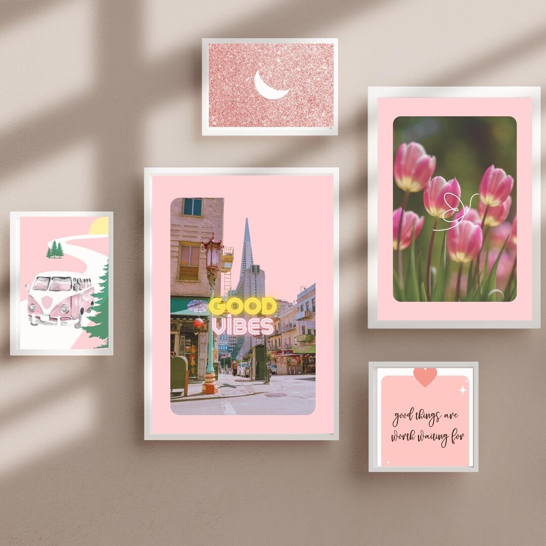 Preppy Room Decor Wall Art Cute Aesthetic Room Decor Retro - Etsy