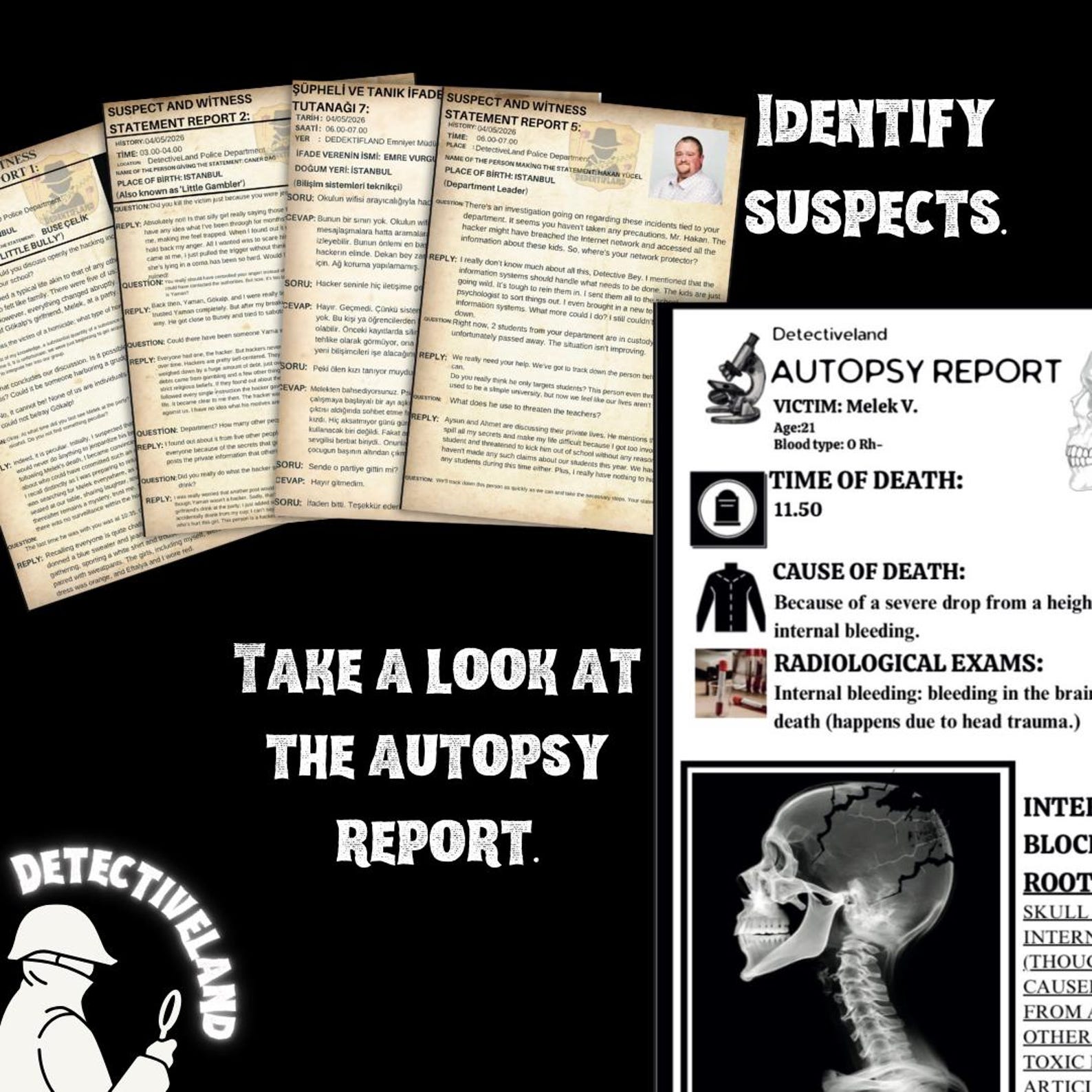 Printable Murder Mystery Case File Hard - Detective Game, Detective ...