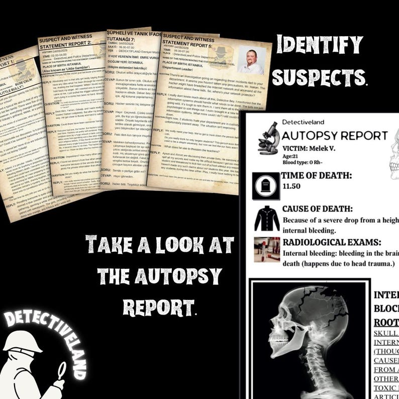 Printable Murder Mystery Case File Hard - Detective Game, Detective ...