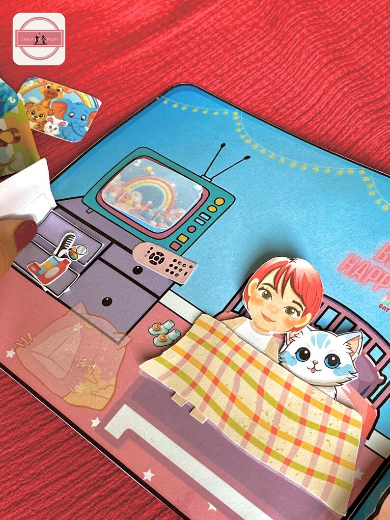 Doll House Printable, Paper Doll House, Busy Book Printable, Diy ...