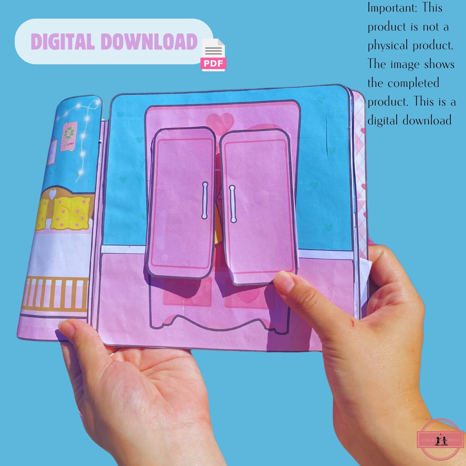 Doll House Printable, Paper Doll House, Busy Book Printable, Diy ...