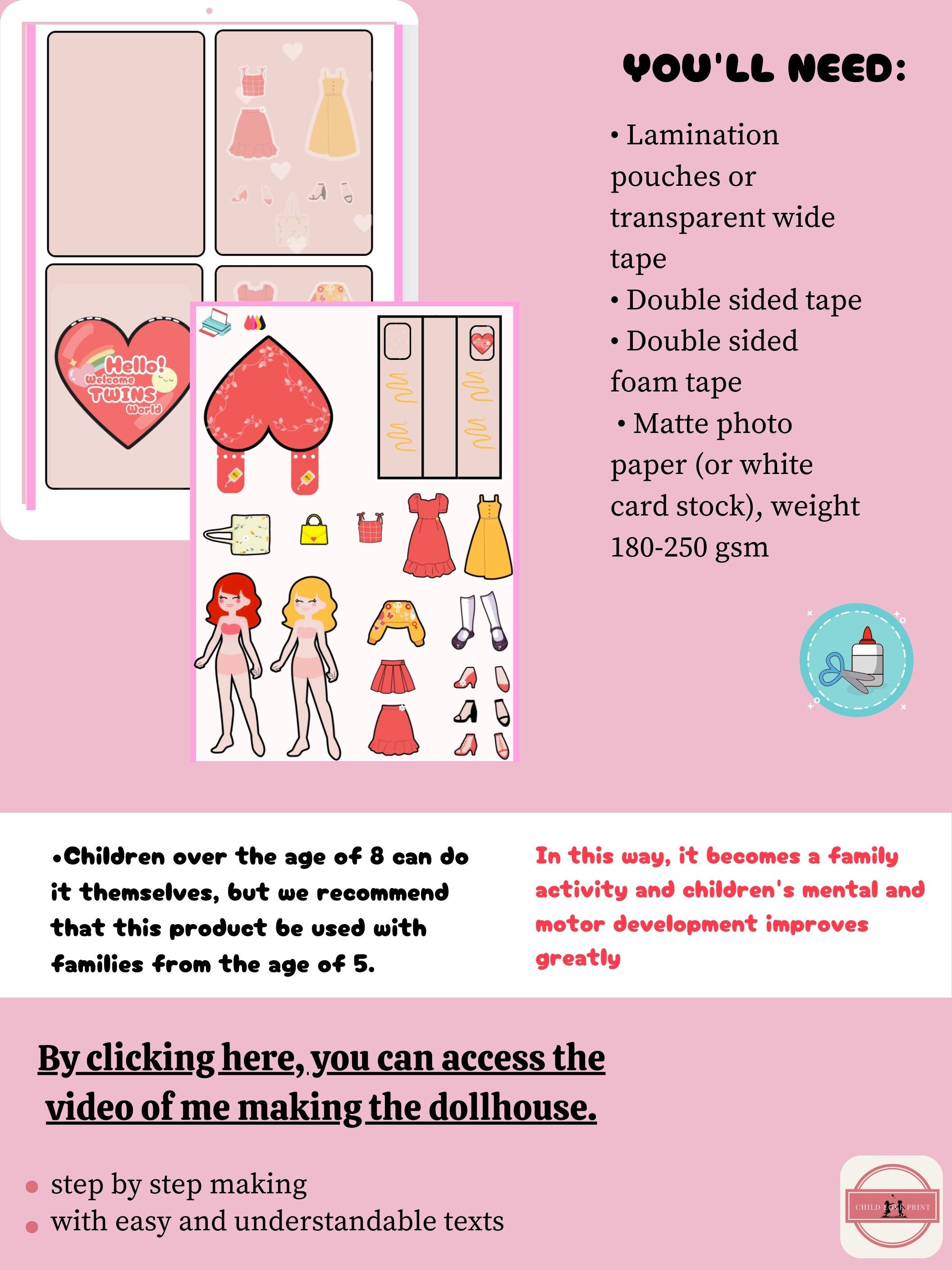 Printable Paper Doll, Dress up Activity, Toddler Busy Book, Busy Book ...