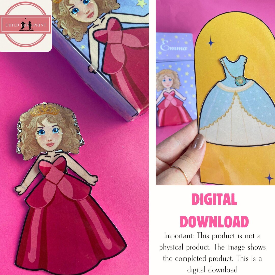 Dolls Dress up Printable, Dress up Dolss, Princess Ball Print, Doll ...