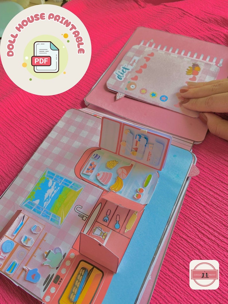 Doll House Printable, Paper Doll House, Busy Book Printable, Diy ...