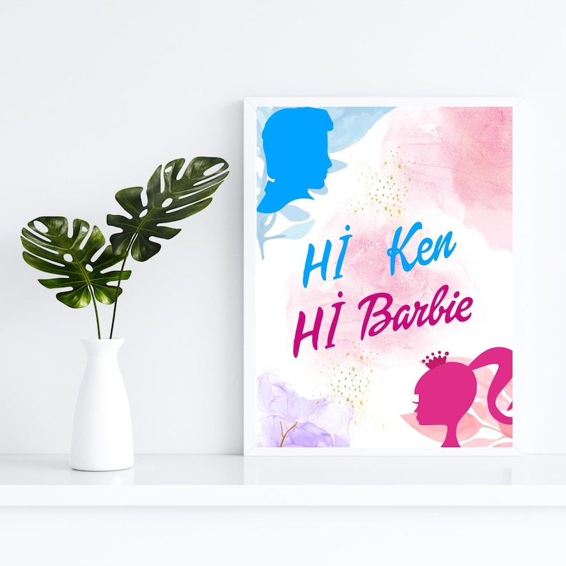 Hi Barbie Barbie Poster Hi Ken Poster Pink Barbie Poster - Etsy