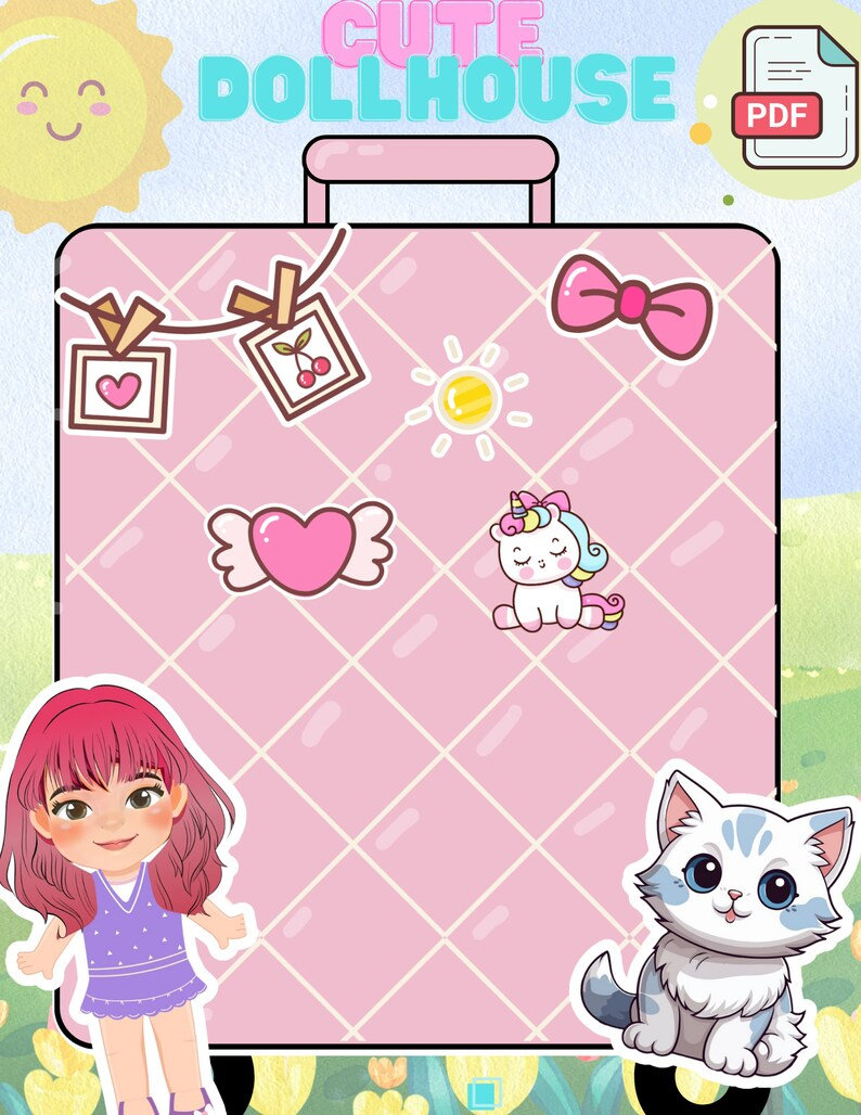 Doll House Printable, Paper Doll House, Busy Book Printable, Diy ...