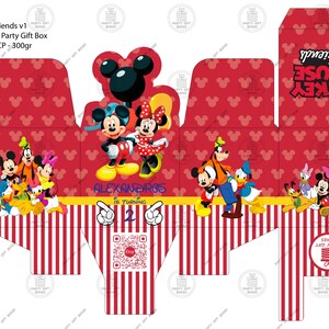 Mickey Mouse and Friends V1 Theme Birthday Party Gift Box Theme ...