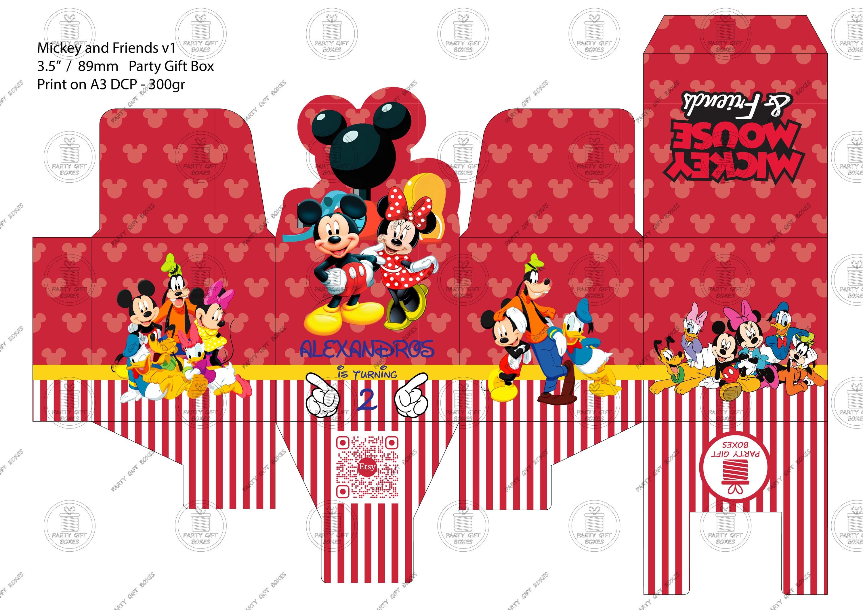 Mickey Mouse and Friends V1 Theme Birthday Party Gift Box Theme ...