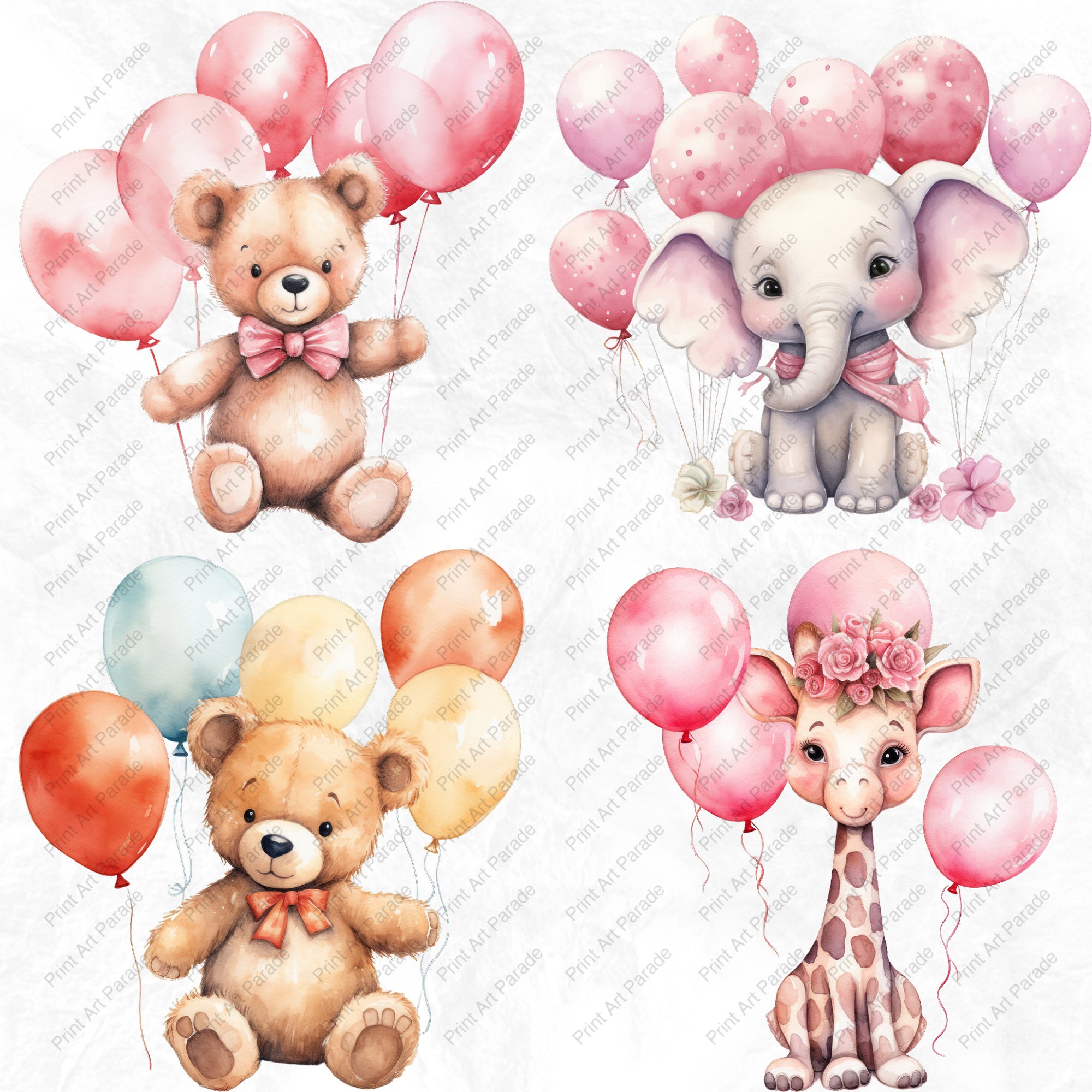 Watercolor Baby Shower Clipart PNG Newborn Nursery Baby Shower Baby ...