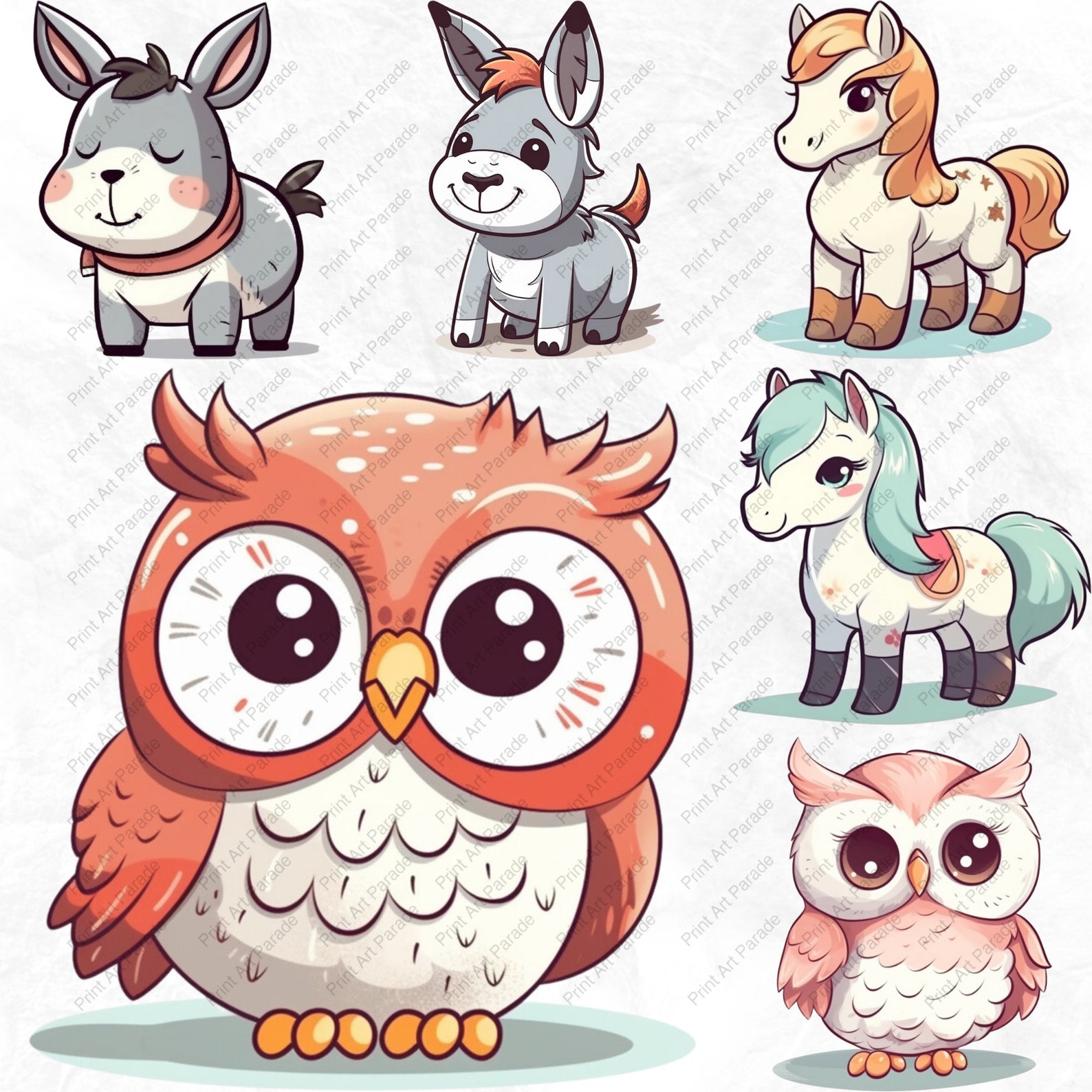 Farm Animal Clipart PNG Baby Farm Animals Clipart Baby Shower Clipart ...