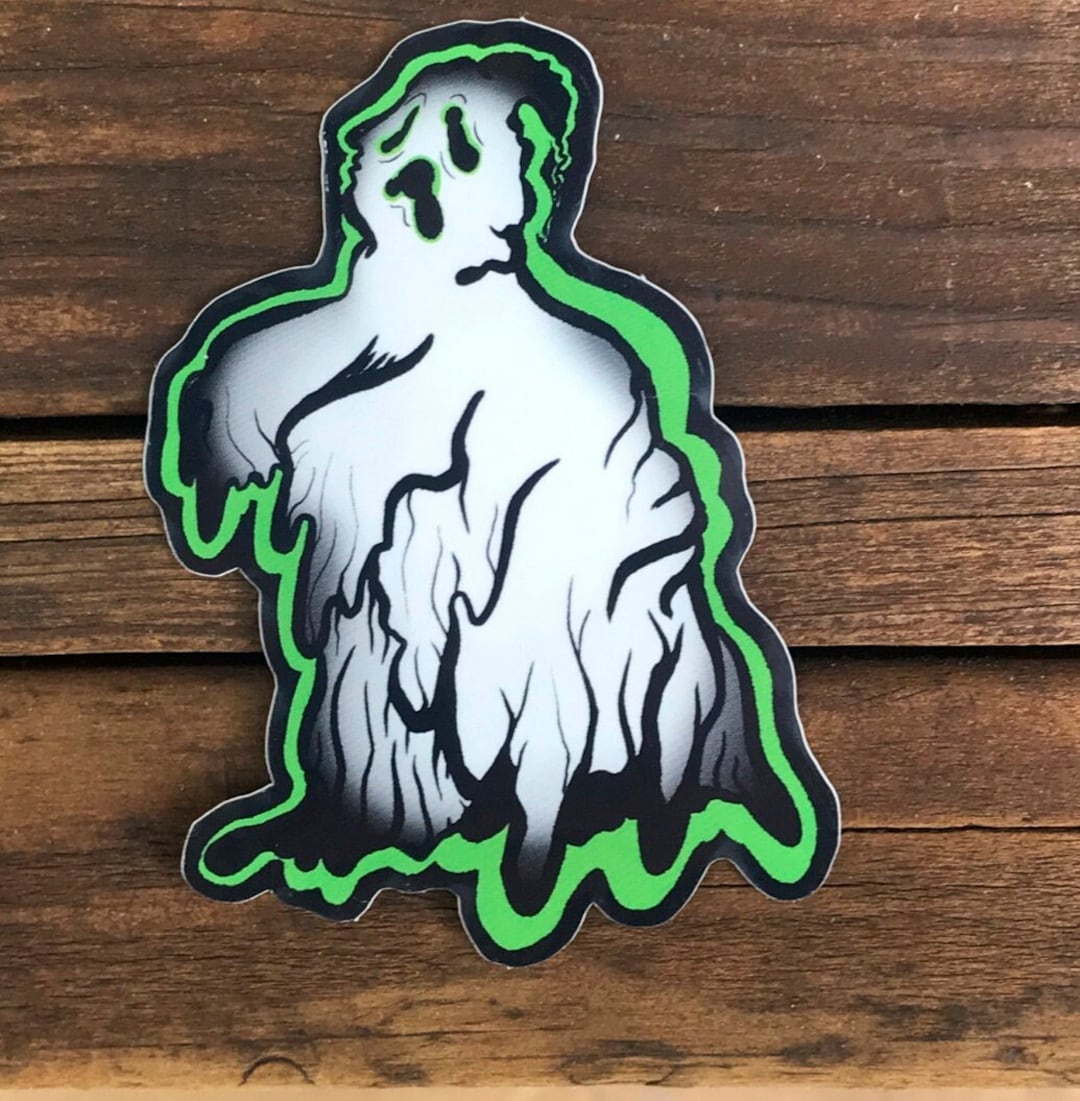 Melting Ghost - Glossy Vinyl Sticker - Etsy