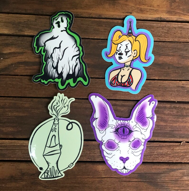 Melting Ghost - Glossy Vinyl Sticker - Etsy