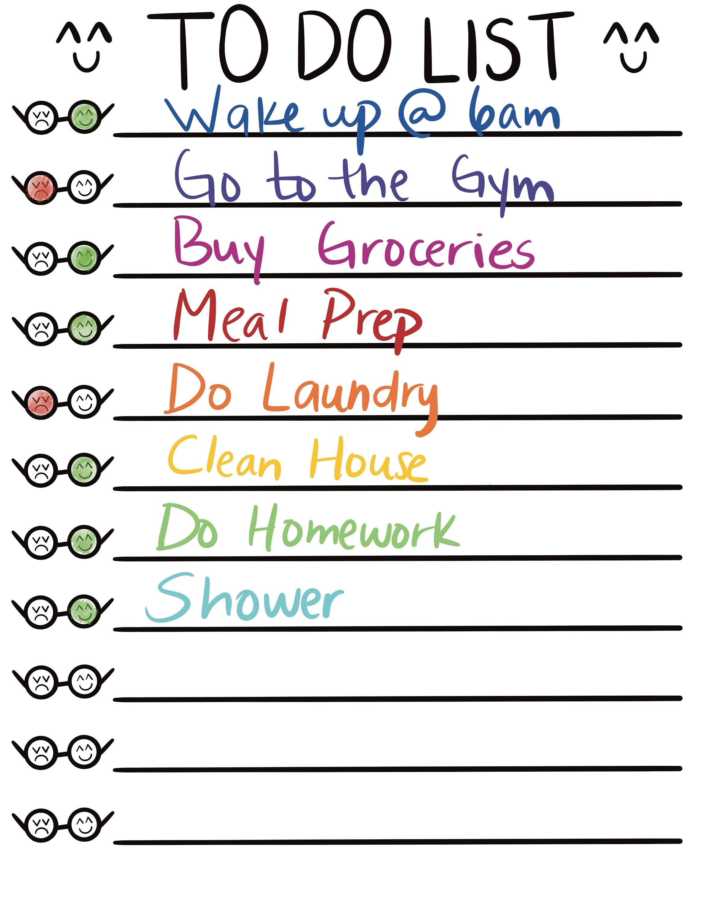 Digital Ready to Print to Do List Daily Schedule 5 Different Styles - Etsy